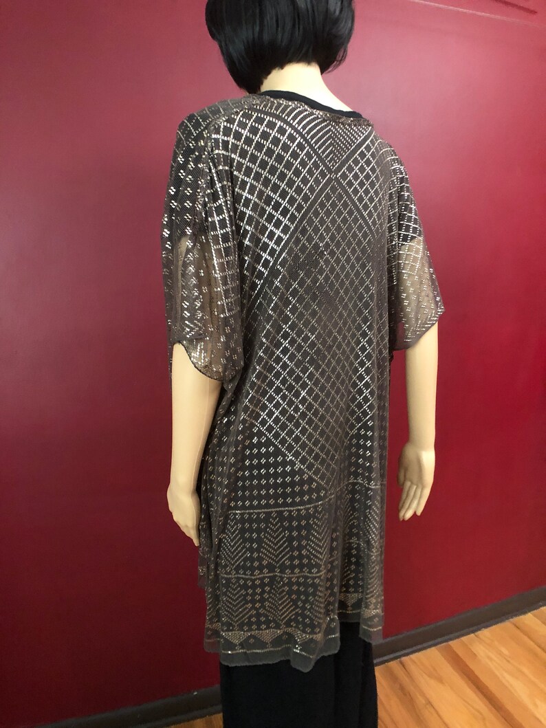 Brown/silver Vintage Egyptian Assuit Tunic 1920's Bellydance/flappr ...