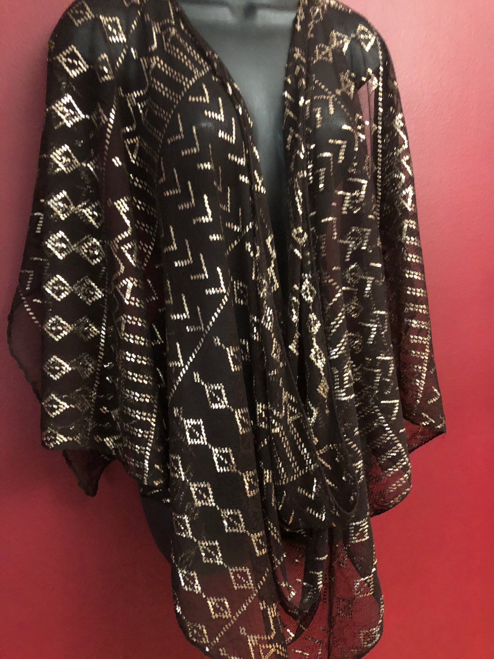 13 Row Egyptian Vintage Assuit Shawl With Silver - Etsy