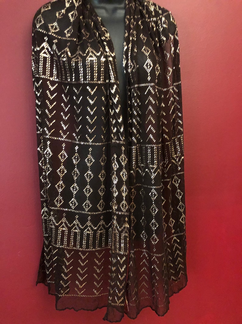 13 Row Egyptian Vintage Assuit Shawl With Silver - Etsy