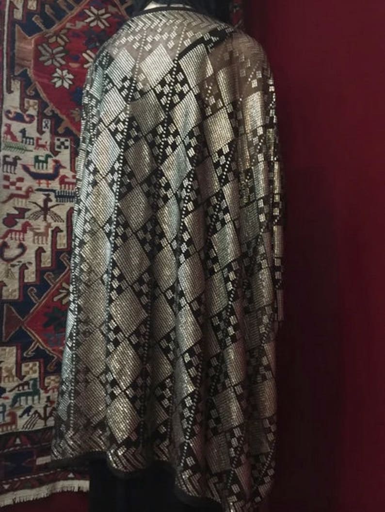 Egyptian ANTIQUE Art Deco Heavy Assuit Dream Cloak 1930 Silver ...