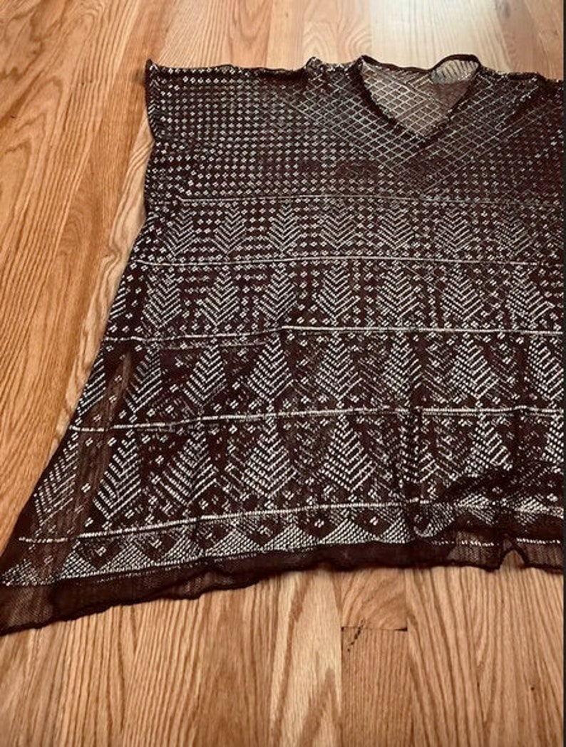 Brown/silver Vintage Egyptian Assuit Tunic 1920's Bellydance/flappr ...