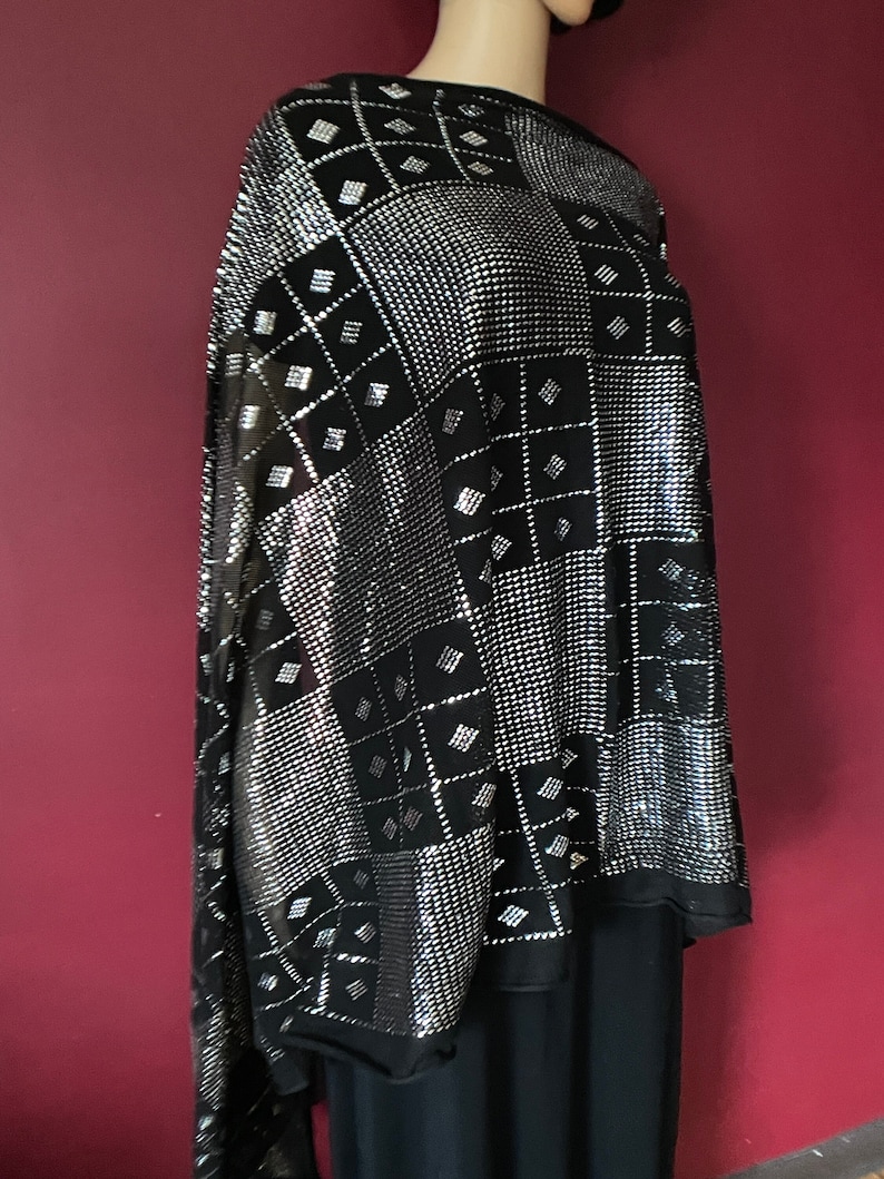 RARE Art Deco Diamond Egyptian Assuit Shawl Bellydance Assuit/ Egyptian ...