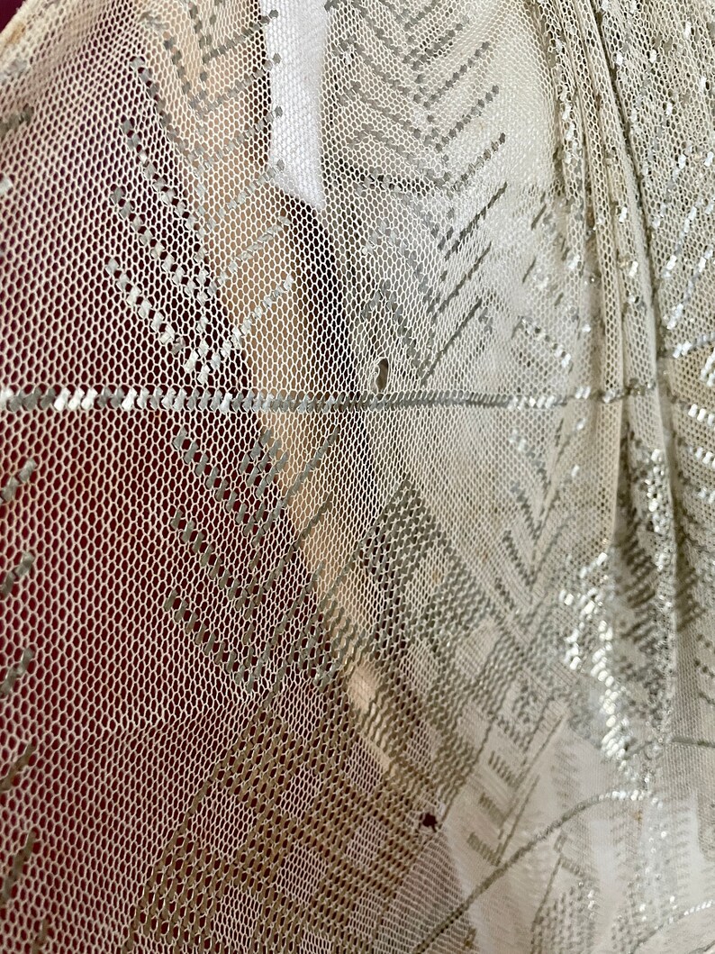 1920's Cream VINTAGE Egyptian ASSUIT W/silver UNIQUE Patterns ...