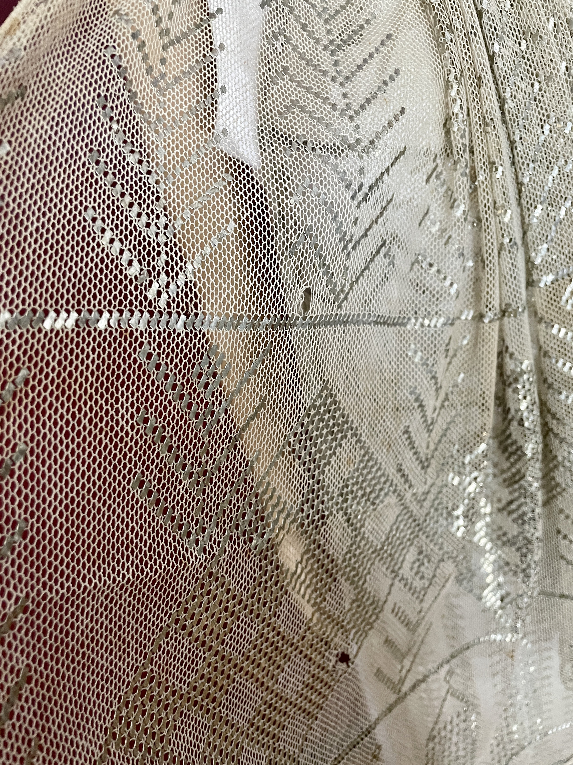 1920's Cream VINTAGE Egyptian ASSUIT W/silver UNIQUE Patterns ...