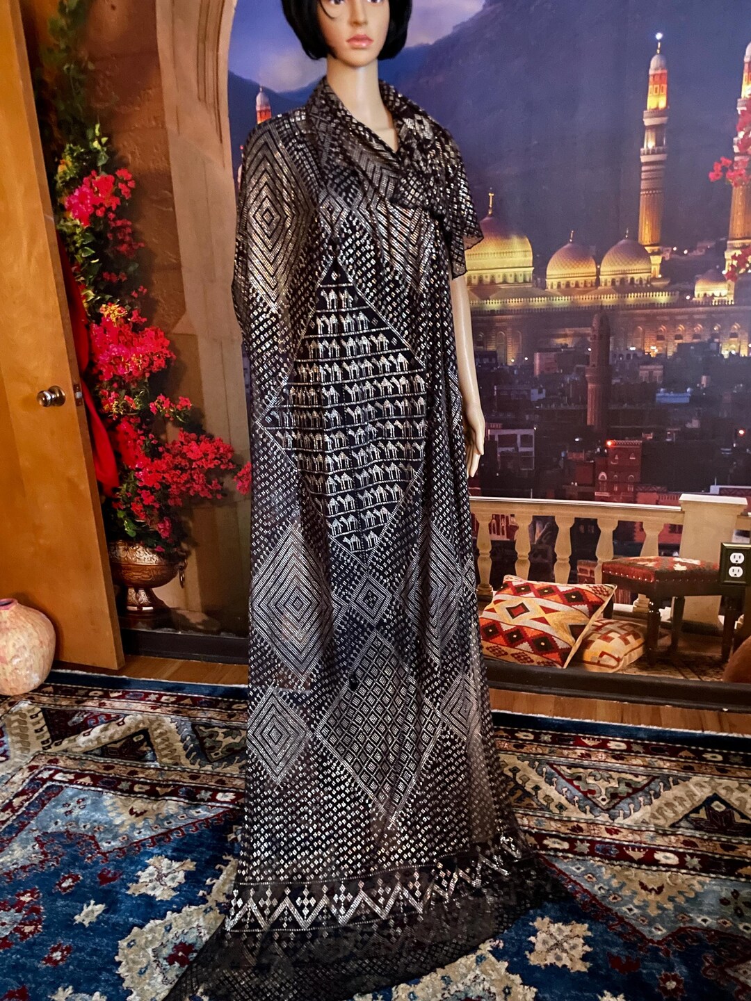 Dark Brown Vintage Egyptian Assuit Shawl 1930 Heavy Detail! Coptic - Etsy