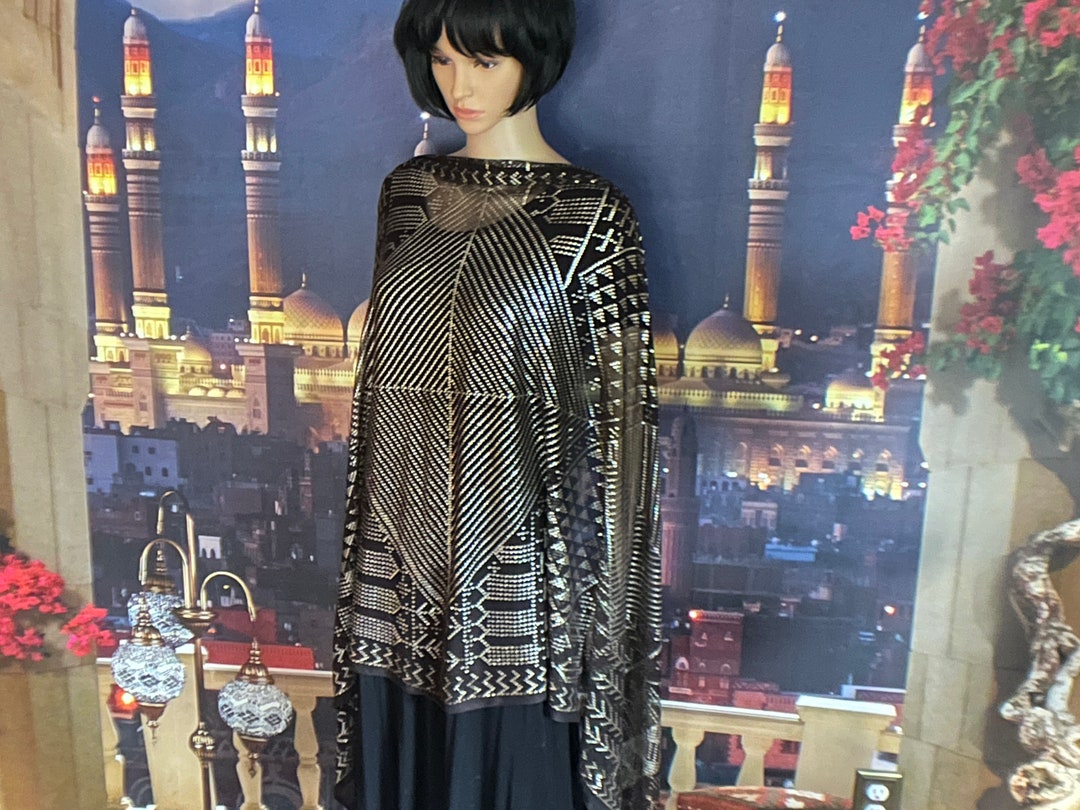 Coptic Treasure Vintage Egyptian Assuit Shawl 1930 Piano Shawl Heavily ...