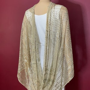 1920's Cream VINTAGE Egyptian ASSUIT W/silver UNIQUE Patterns ...
