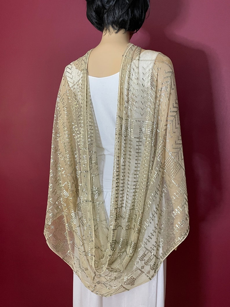 1920's Cream VINTAGE Egyptian ASSUIT W/silver UNIQUE Patterns ...