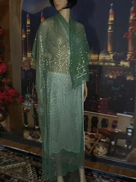 Jade Vintage Egyptian Assuit 1920's Bellydance Assuit… - Gem