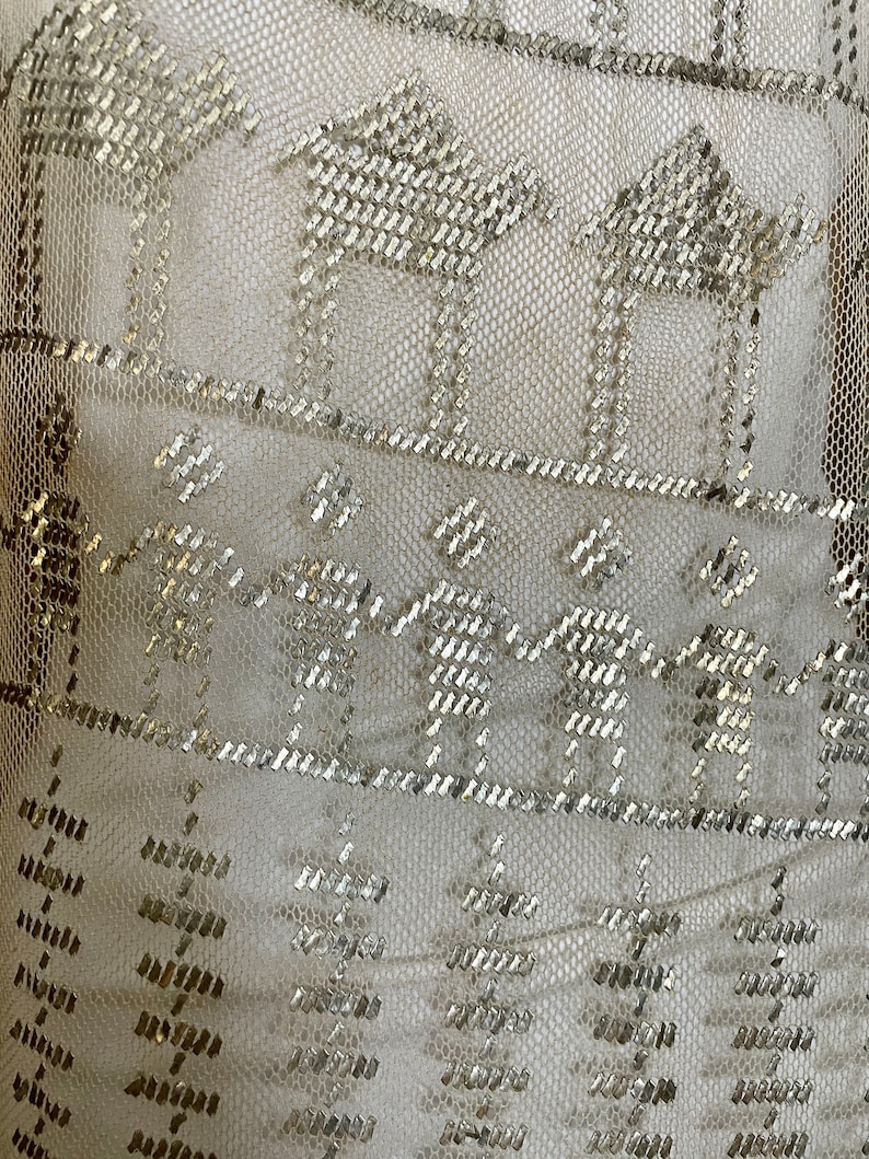 1920's Cream VINTAGE Egyptian ASSUIT W/silver UNIQUE Patterns ...