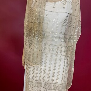 1920's Cream VINTAGE Egyptian ASSUIT W/silver UNIQUE Patterns ...