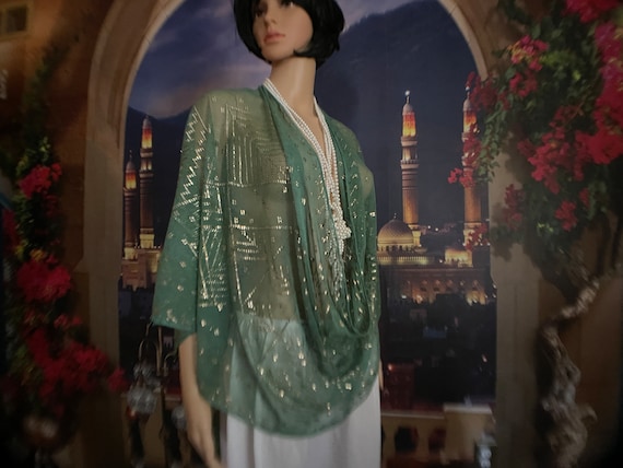 Jade Vintage Egyptian Assuit 1920's Bellydance Assuit… - Gem