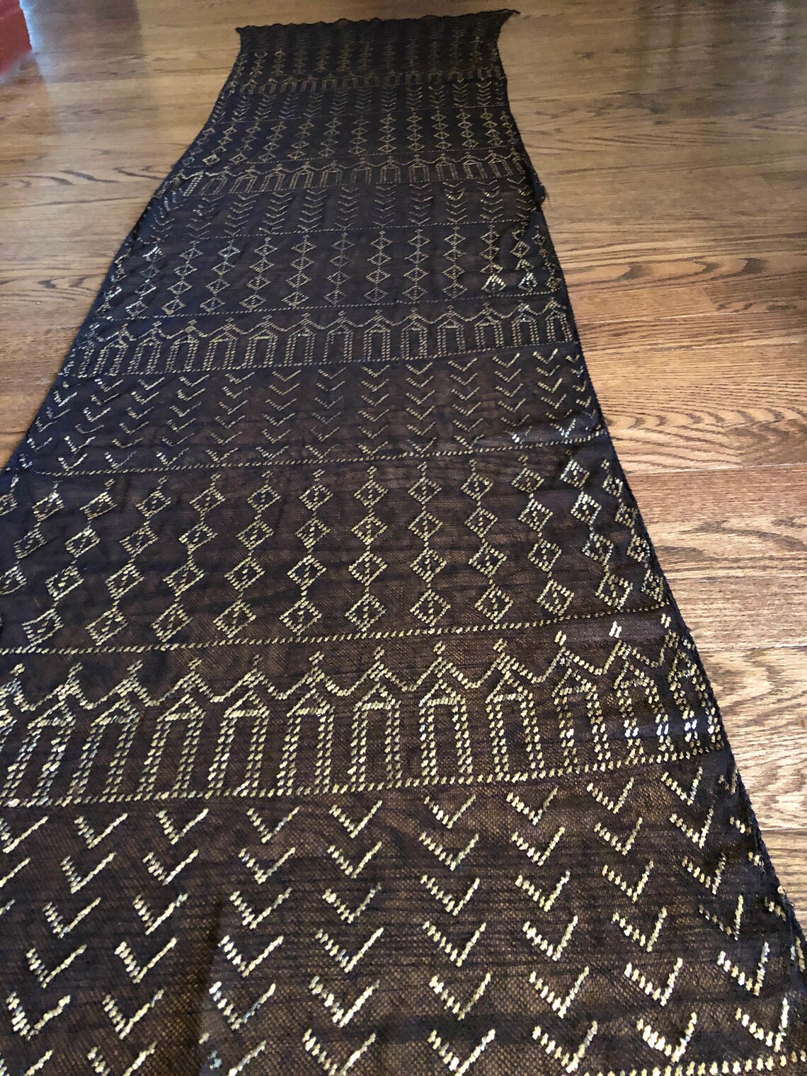 13 Row Egyptian Vintage Assuit Shawl With Silver - Etsy