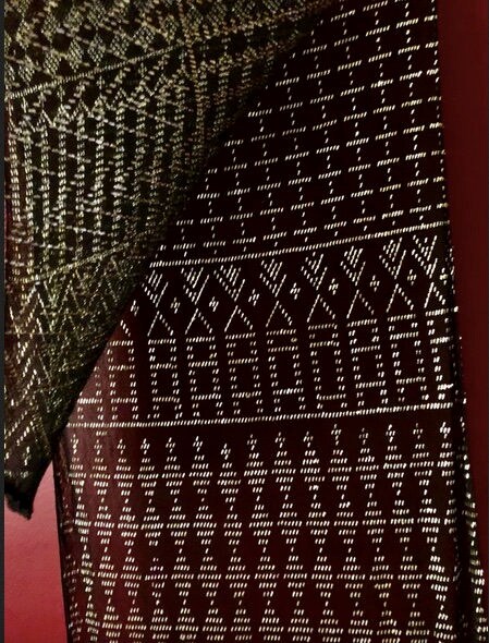 XL Coptic Tile Vintage Egyptian Assuit 1912 Shawl Black Silver - Etsy
