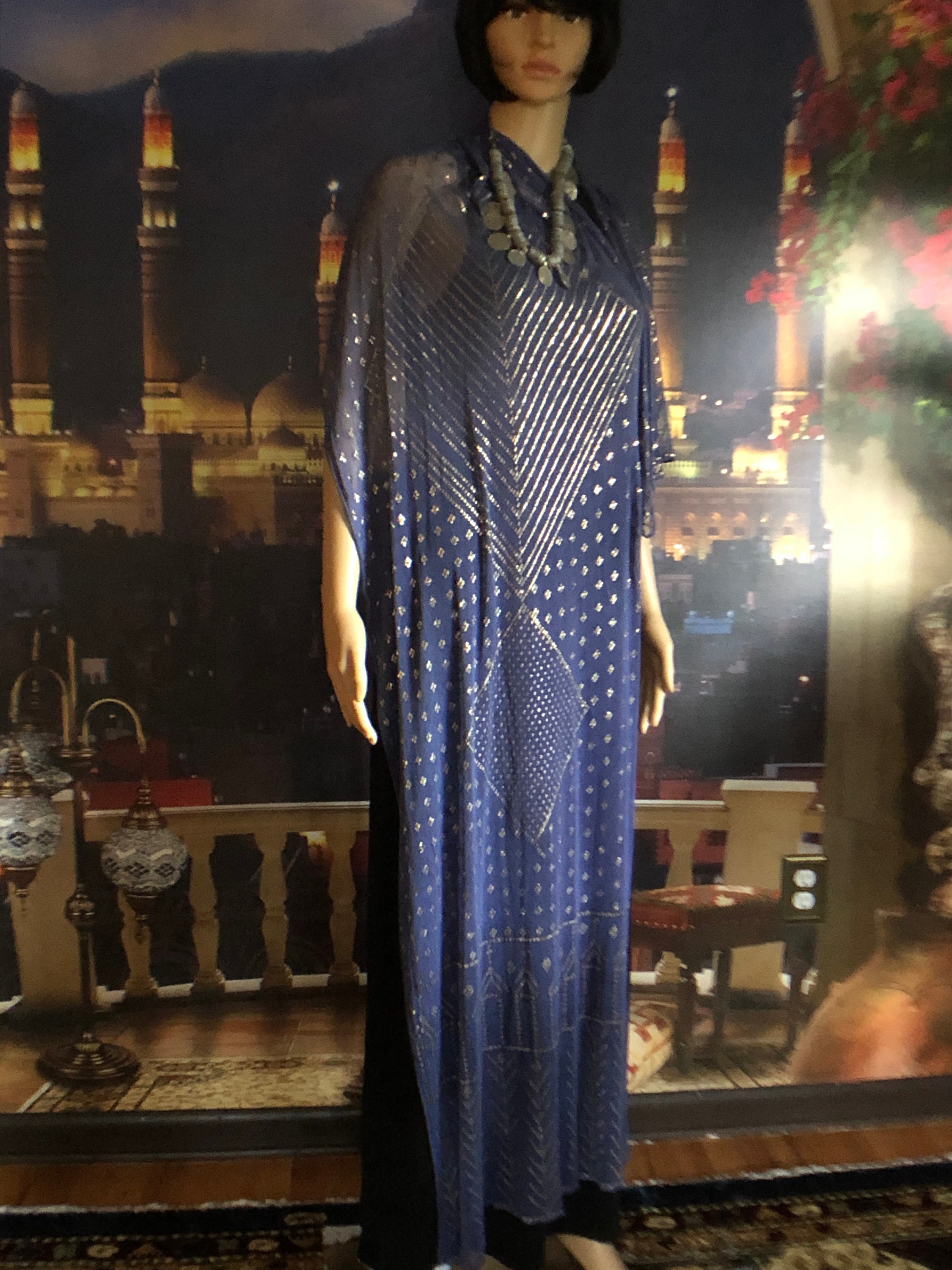 INDIGO GOLD Vintage Egyptian Assuit Wedding Shawl 1929 - Etsy