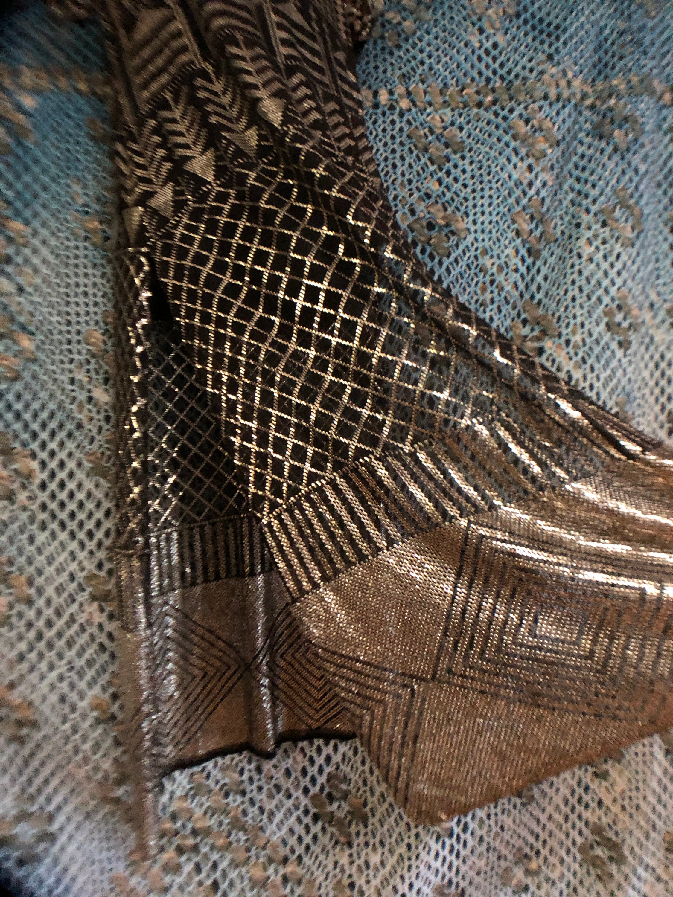 HELLO GORGEOUS 1930 Vintage Egyptian Assuit Dress MINT Black Silver ...