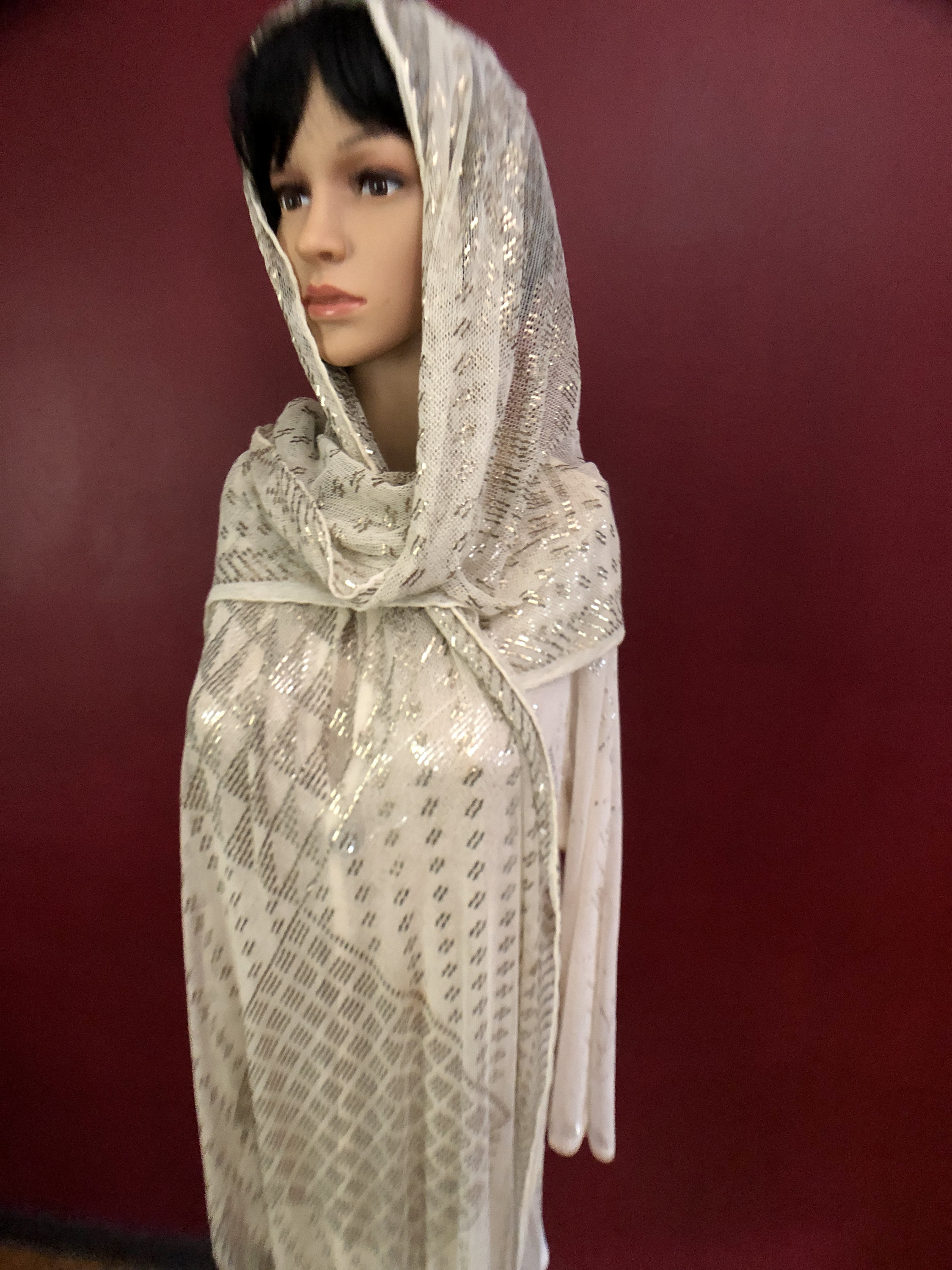 Ivory Egyptian Vintage Assuit Wedding Shawl 1920's With - Etsy