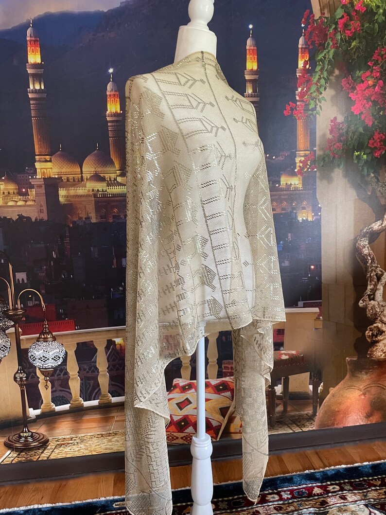 1920's Cream VINTAGE Egyptian ASSUIT W/silver UNIQUE Patterns ...