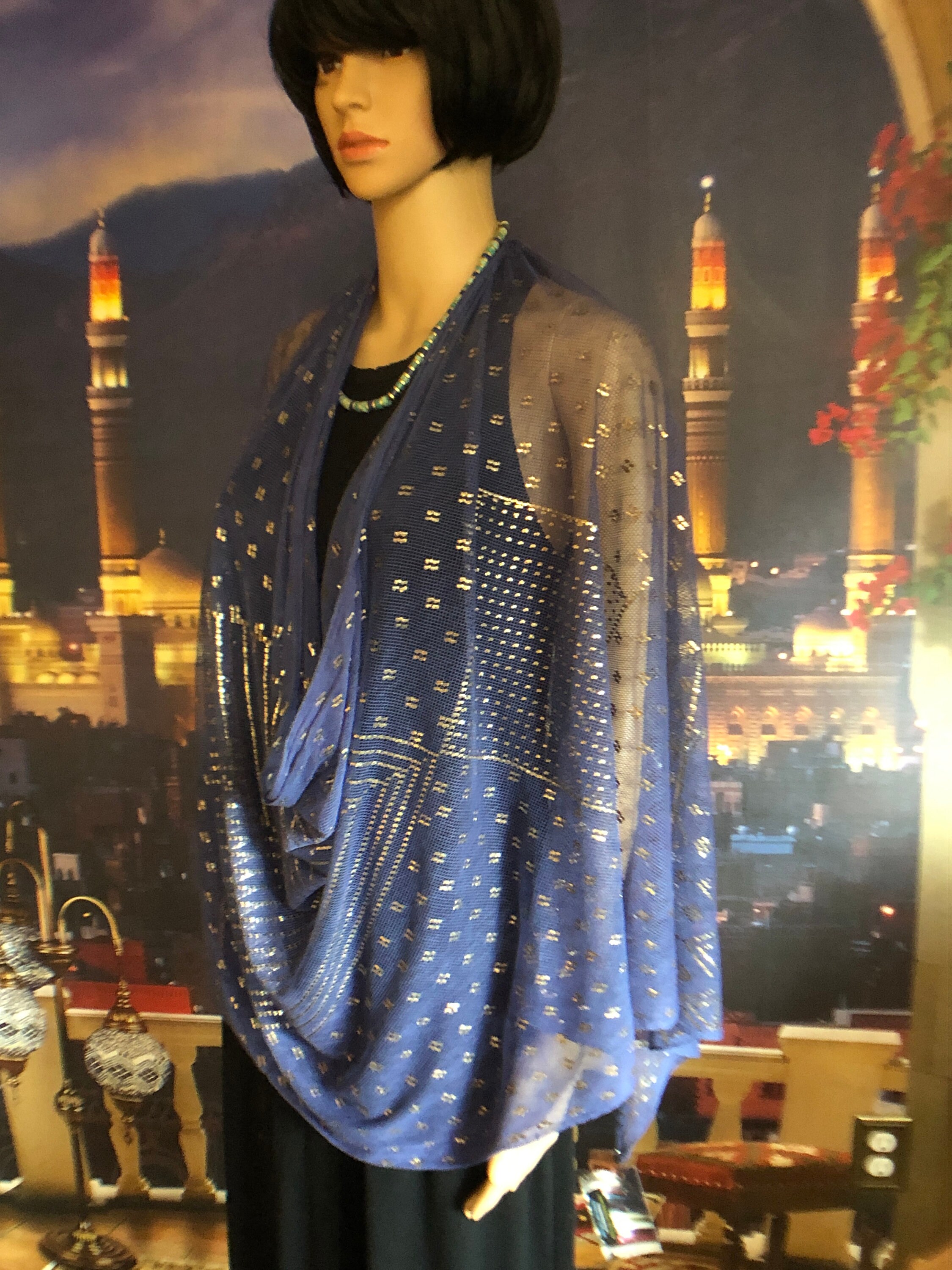 INDIGO GOLD Vintage Egyptian Assuit Wedding Shawl 1929 - Etsy