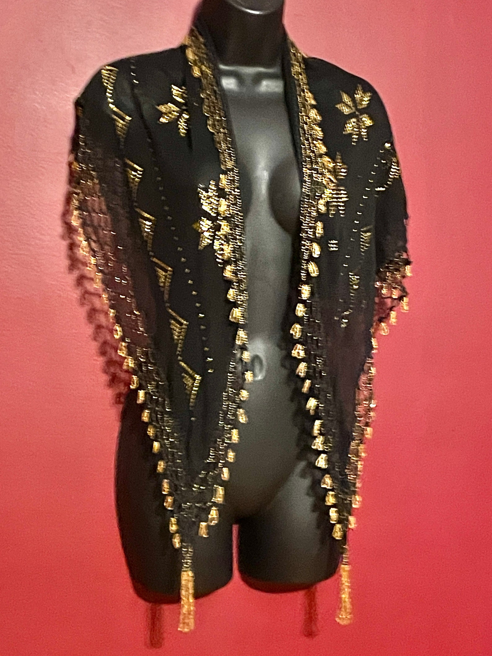 Gold Egyptian Assuit Beaded Hip Scarf Bellydance Hip Scarf - Etsy