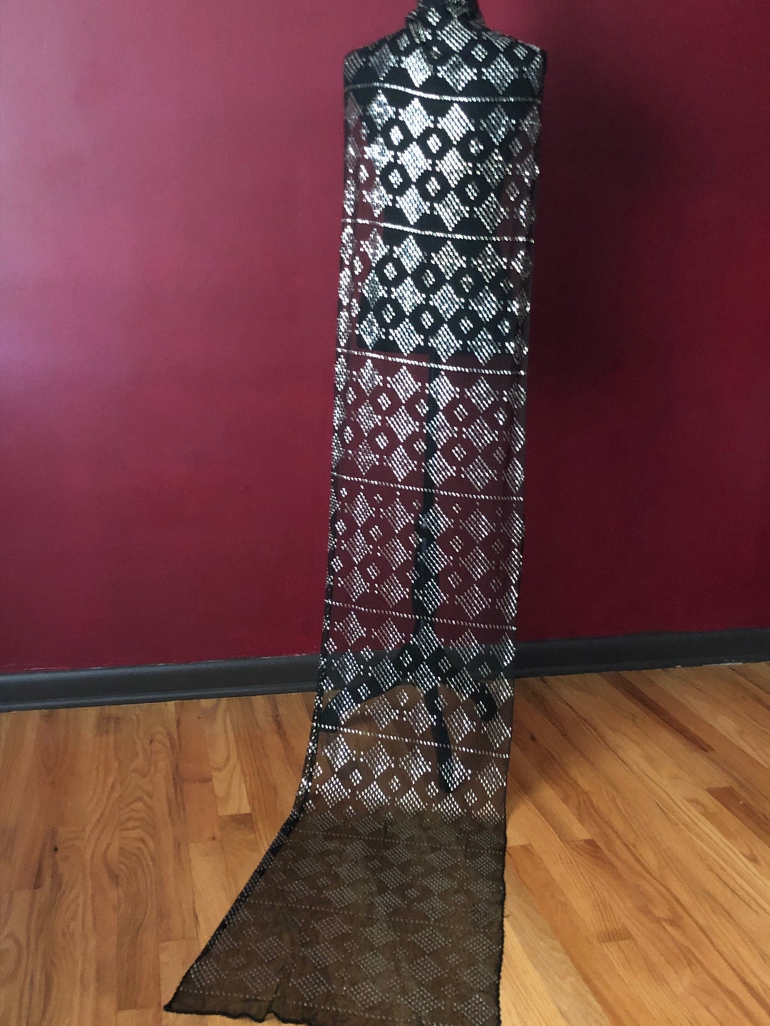 Antique Egyptian Assuit W/silver Shawl Geometric Classic Circa 1920 - Etsy