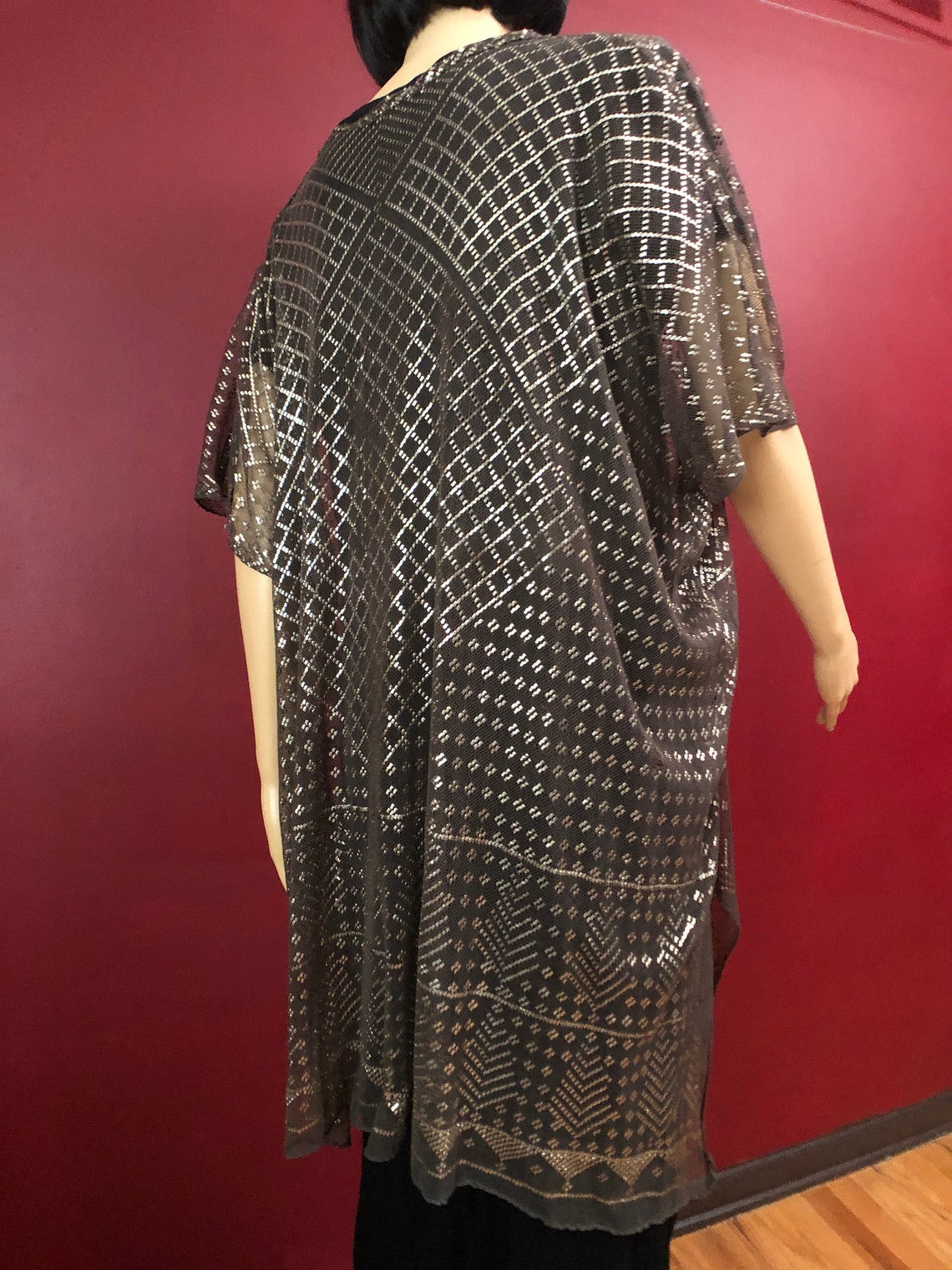 Brown/silver Vintage Egyptian Assuit Tunic 1920's Bellydance/flappr ...