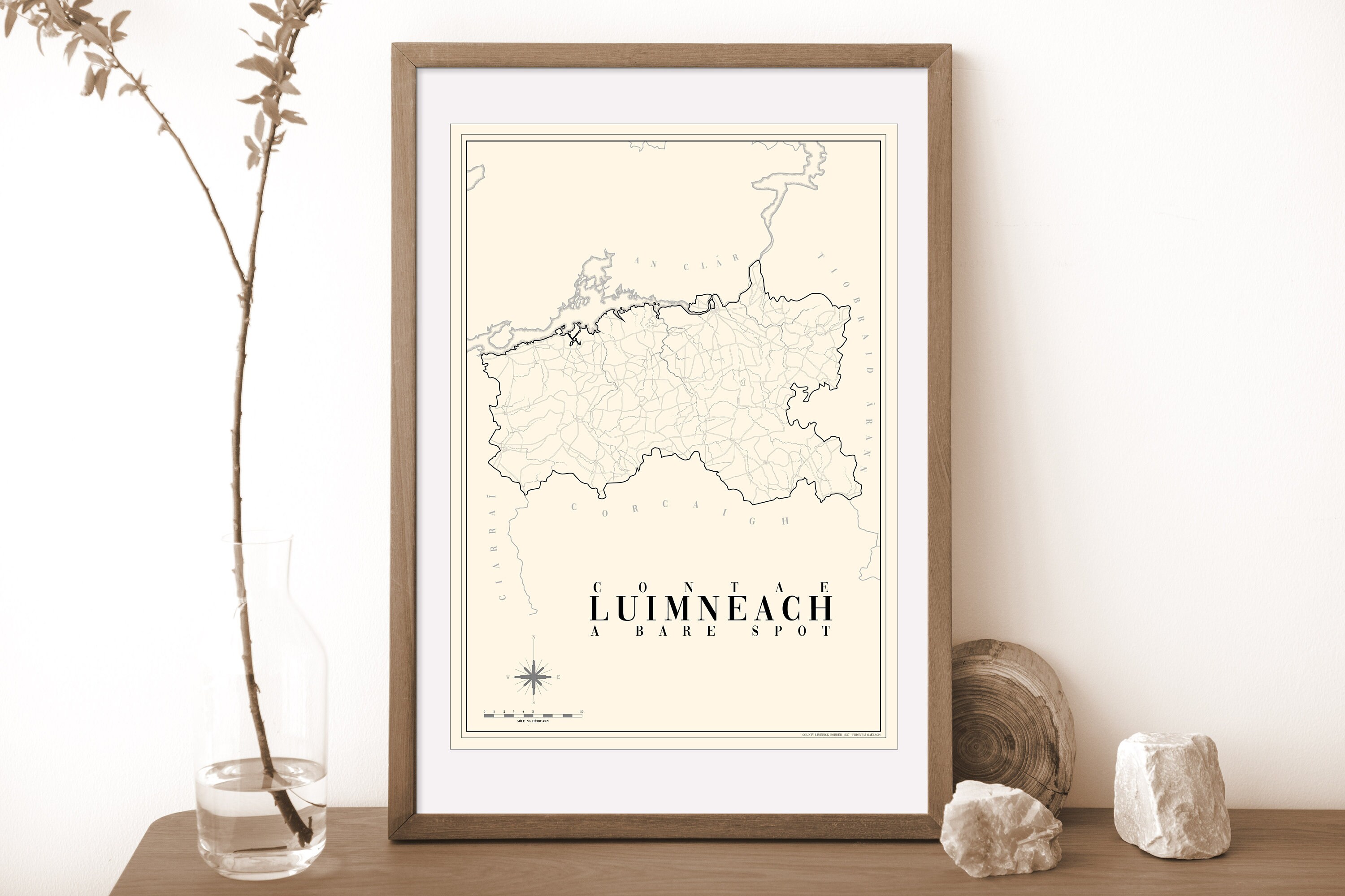 County Limerick Vintage Style Map - Etsy