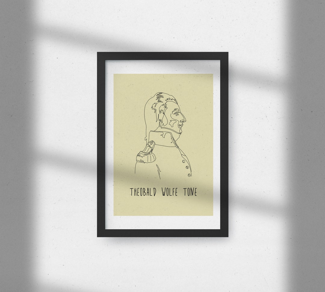 Theobald Wolfe Tone Irish Revolutionary Minimal Print - Etsy