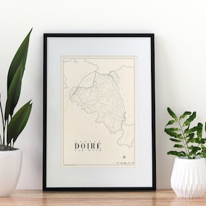 County Derry Vintage Style Map - Etsy