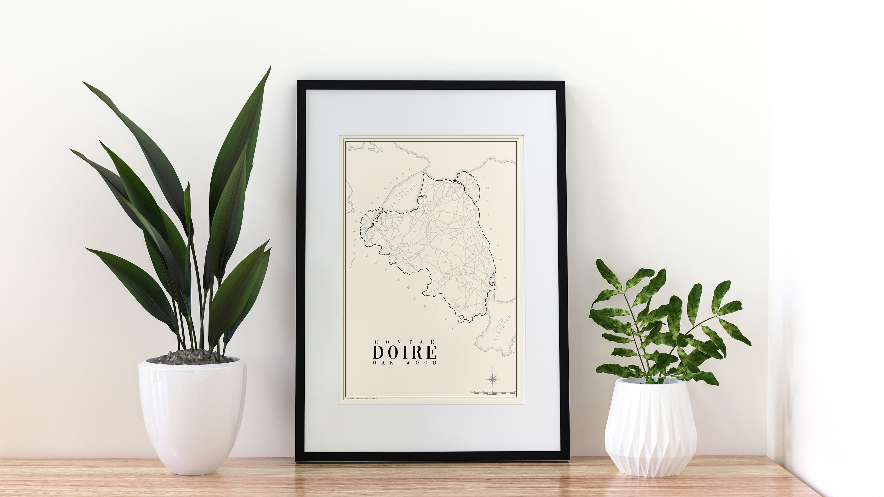 County Derry Vintage Style Map - Etsy