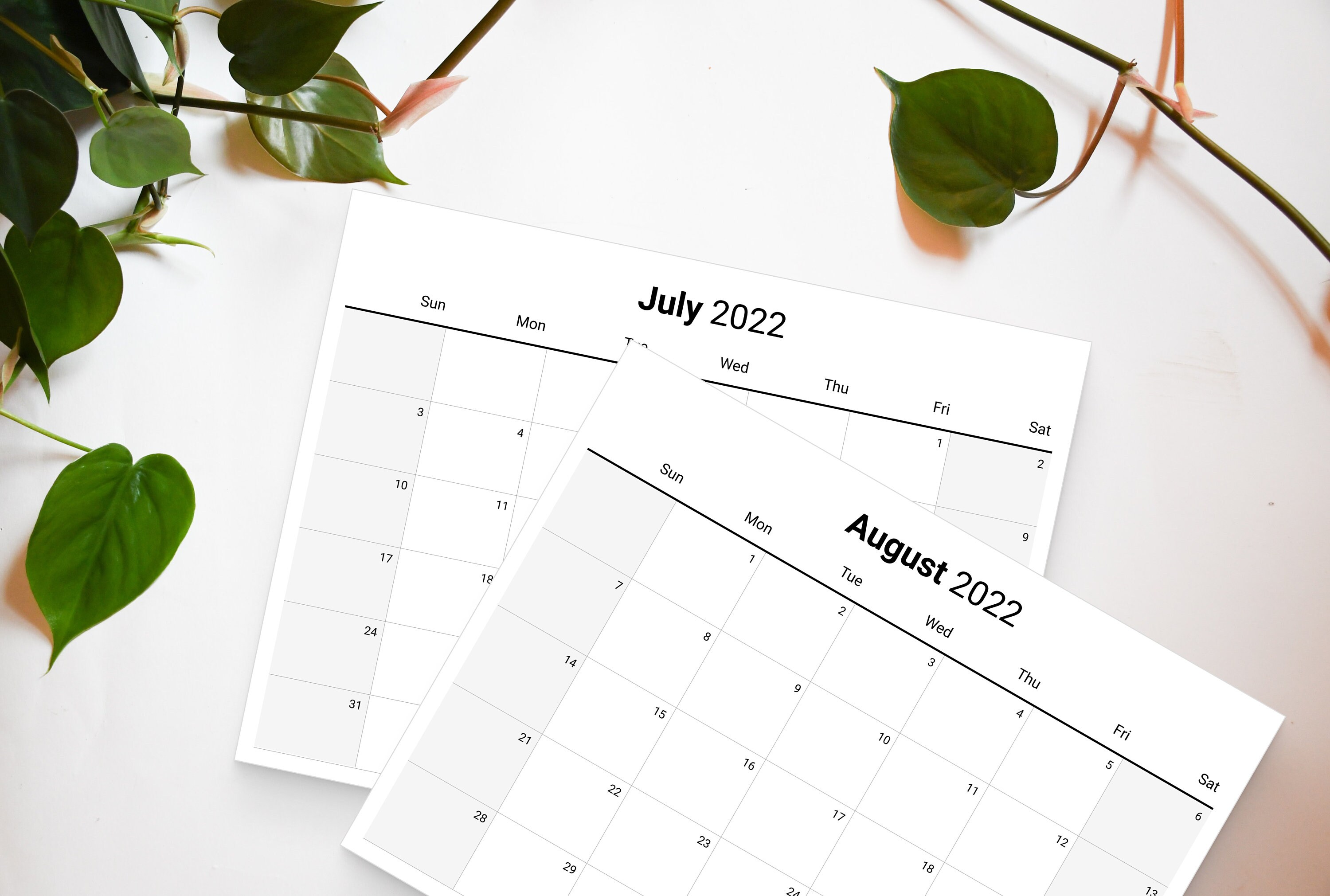 2021 2022 Calendar Bundle Printable Editable Monthly Calendars ...