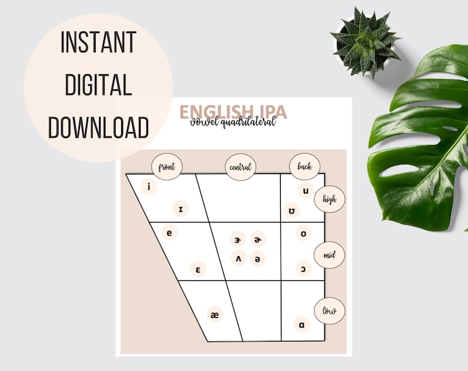 Speech Pathology English IPA Consonant Study Chart SLP - Etsy