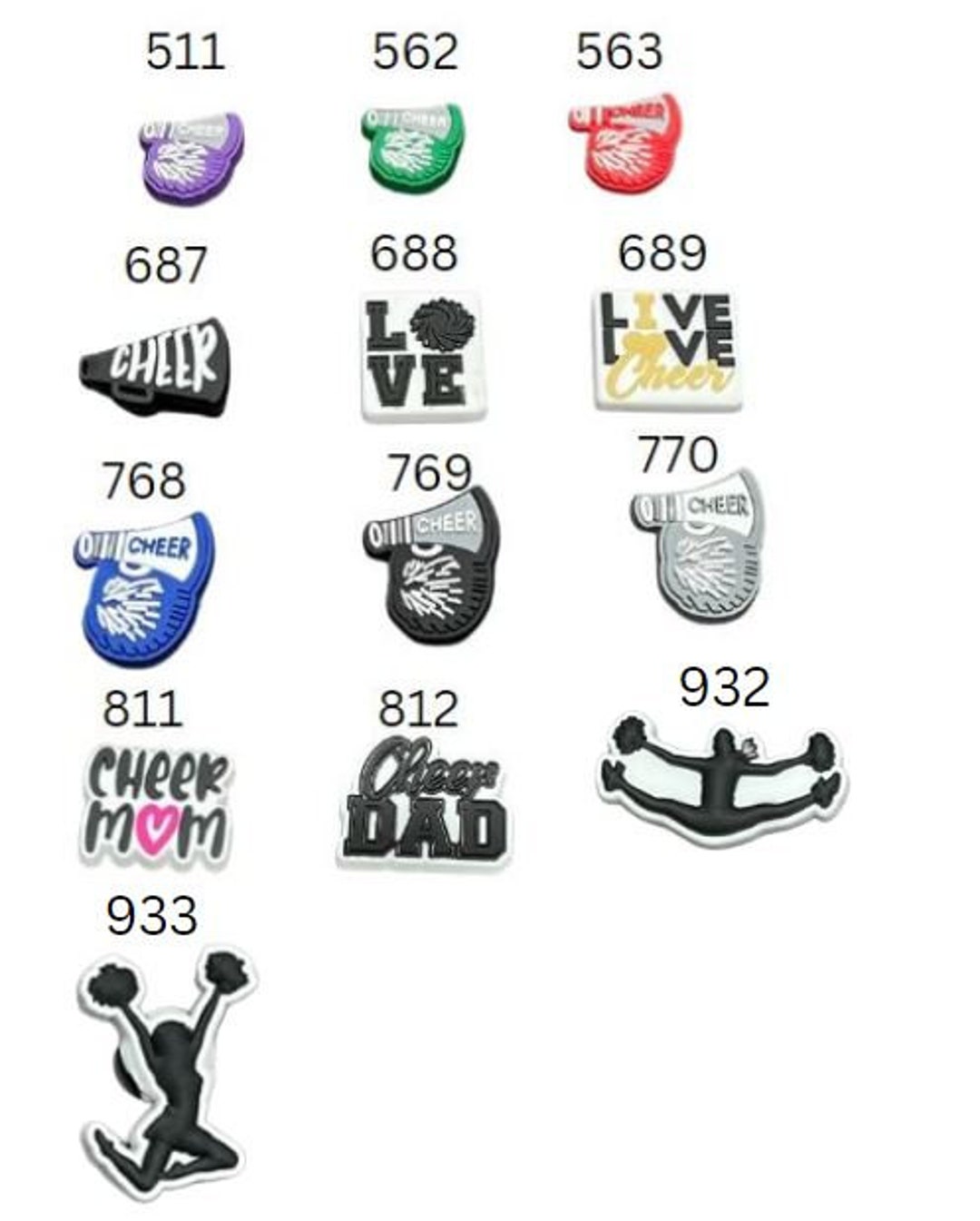 Cheer Shoe Charms Gift for Her or Him - Etsy