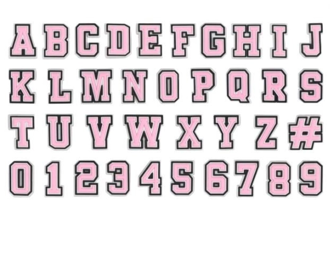 Light Pink Letters Shoe Charm Alphabet Initials Shoe Charm - Etsy