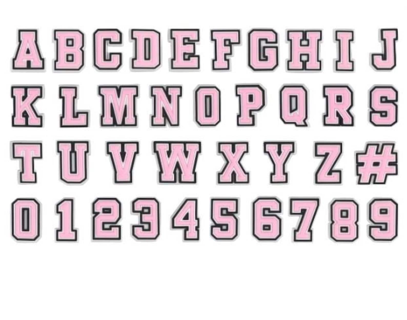 Light Pink Letters Shoe Charm Alphabet Initials Shoe Charm - Etsy