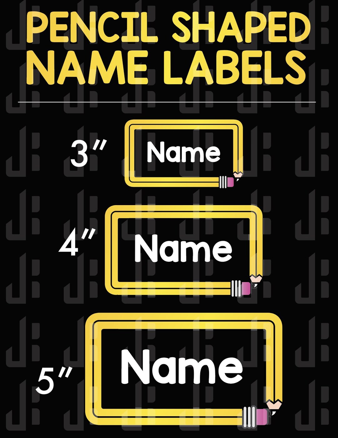 Pencil Shaped Name Labels - Etsy