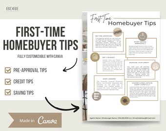 Light Blue First Time Home Buyer Presentation Guide Real - Etsy