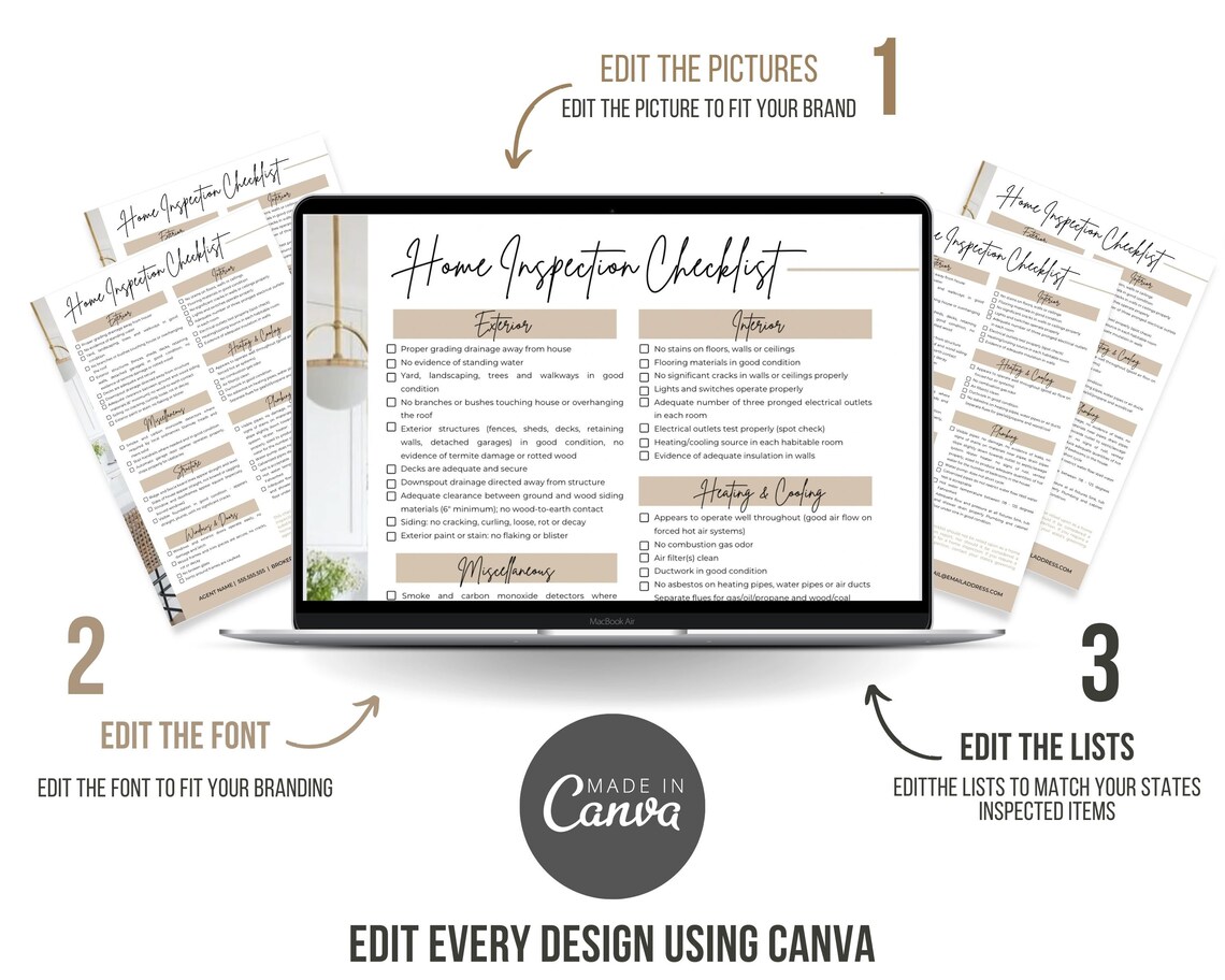 Buyer Home Inspection Checklist First-time Homebuyers Real Estate Flyer ...