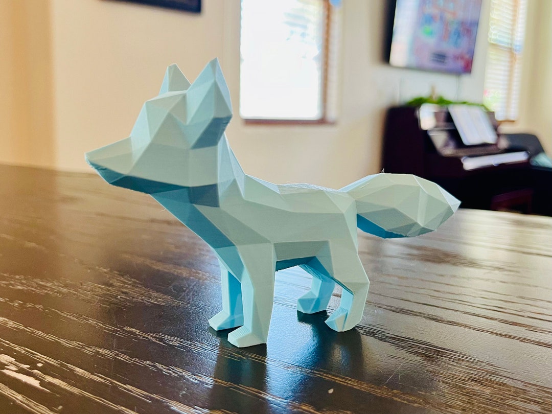 Low Poly Fox | 3D Printed Animal - Etsy