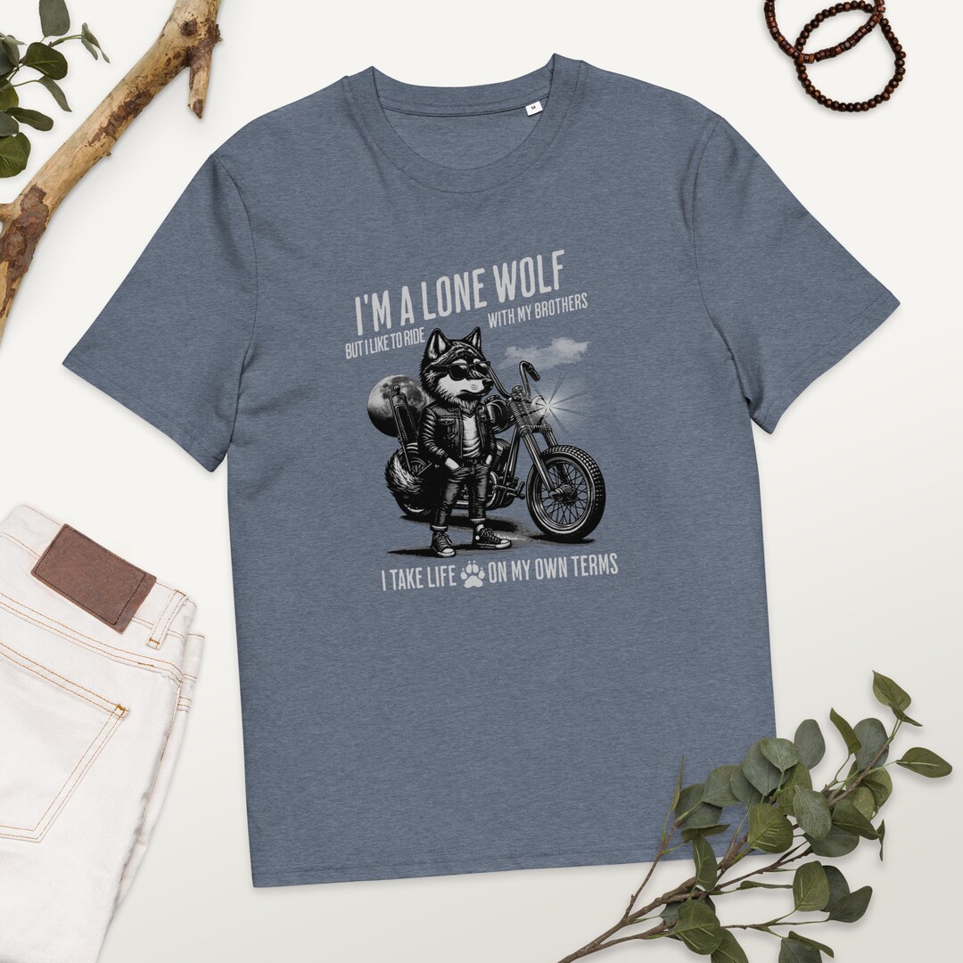 Indian Motorcycle Biker Wolf Shirt, Lone Wolf Rider Tee, Ride With ...