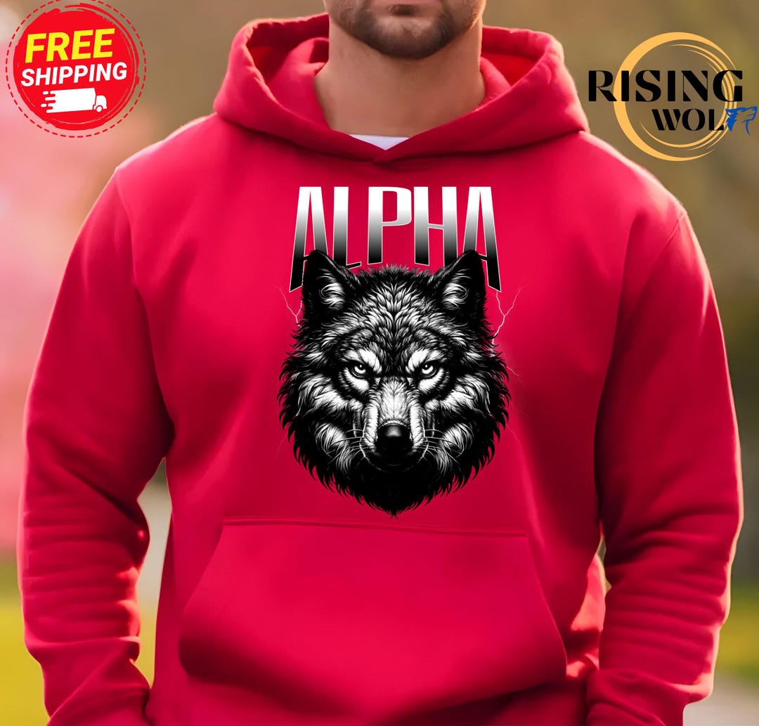 Alpha Wolf Hoodies, Wolf Pack Leader Hoodie, Shamanic Shirt, Spiritual ...