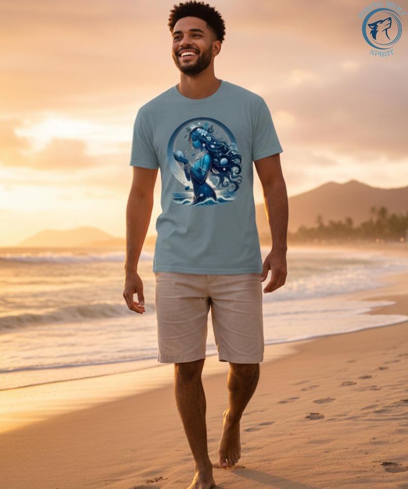 Yemanjá Ocean Goddess Shirt, Sea Goddess Art, Nautical Fantasy Tee ...