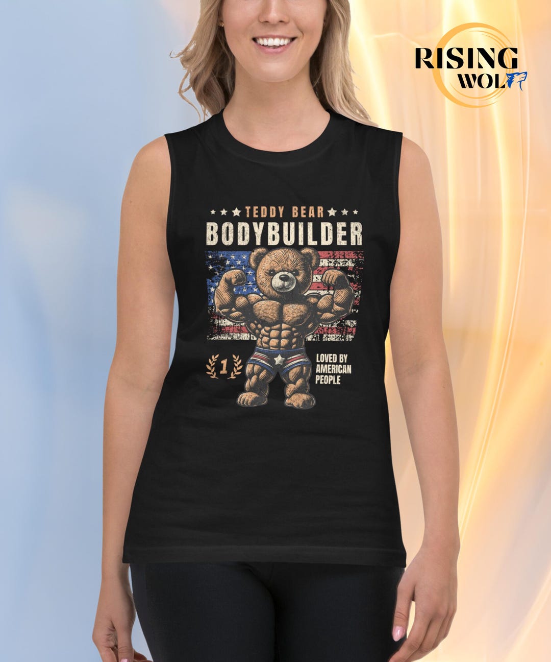 Teddy Bear Muscle Shirt Bodybuilder's Tank Top Fitness Enthusiast Top ...