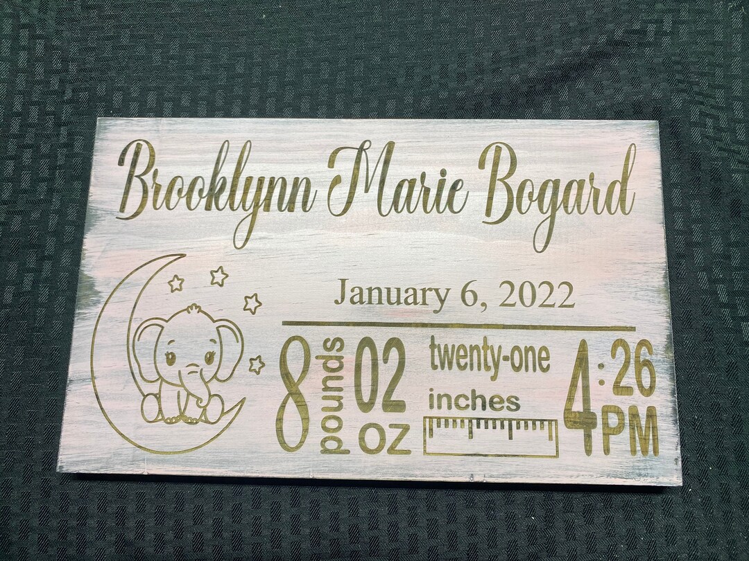 Baby Birth Information - Etsy