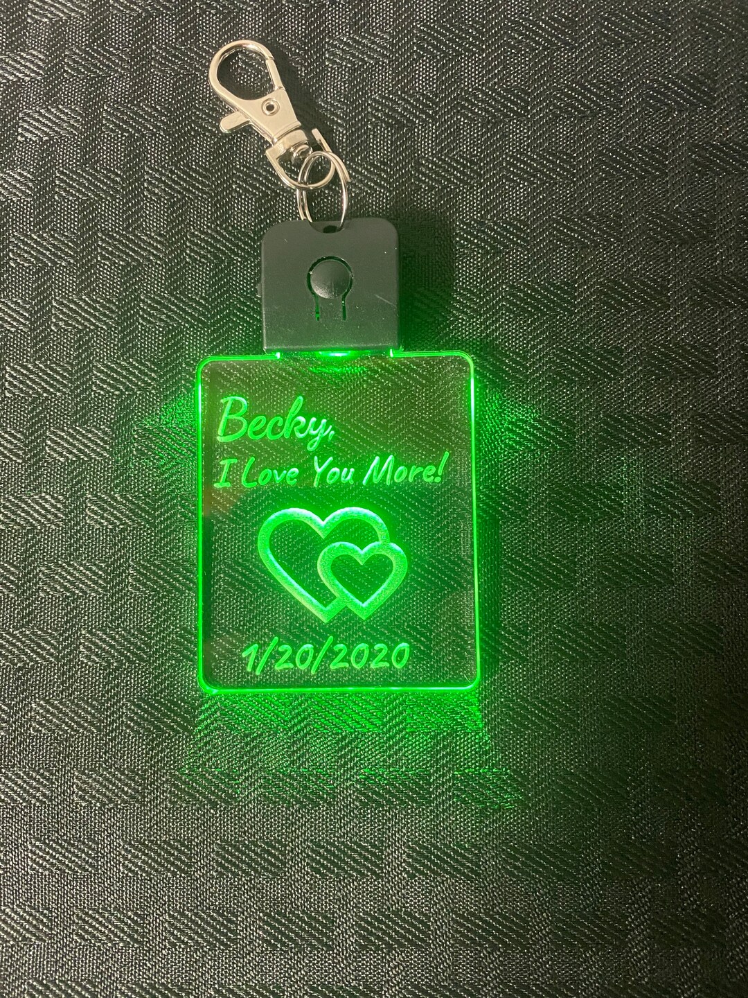 Personalized LED Lighted Keychains - Etsy