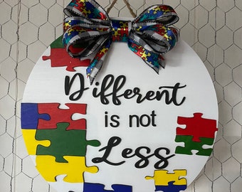 Autism Wood Welcome Sign - Etsy