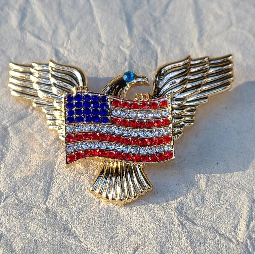 America Eagle - America Flag-america Great Again -republican Brooch ...