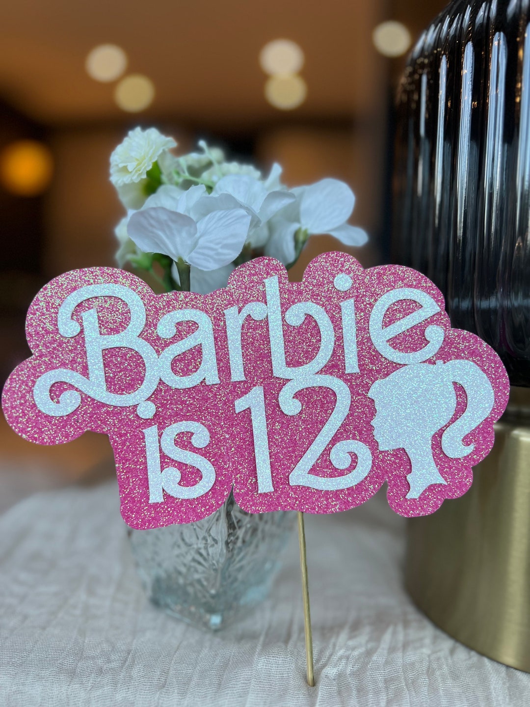 Personalised Barbie Theme Birthday Cake Topper | Any Name | Any Age - Etsy