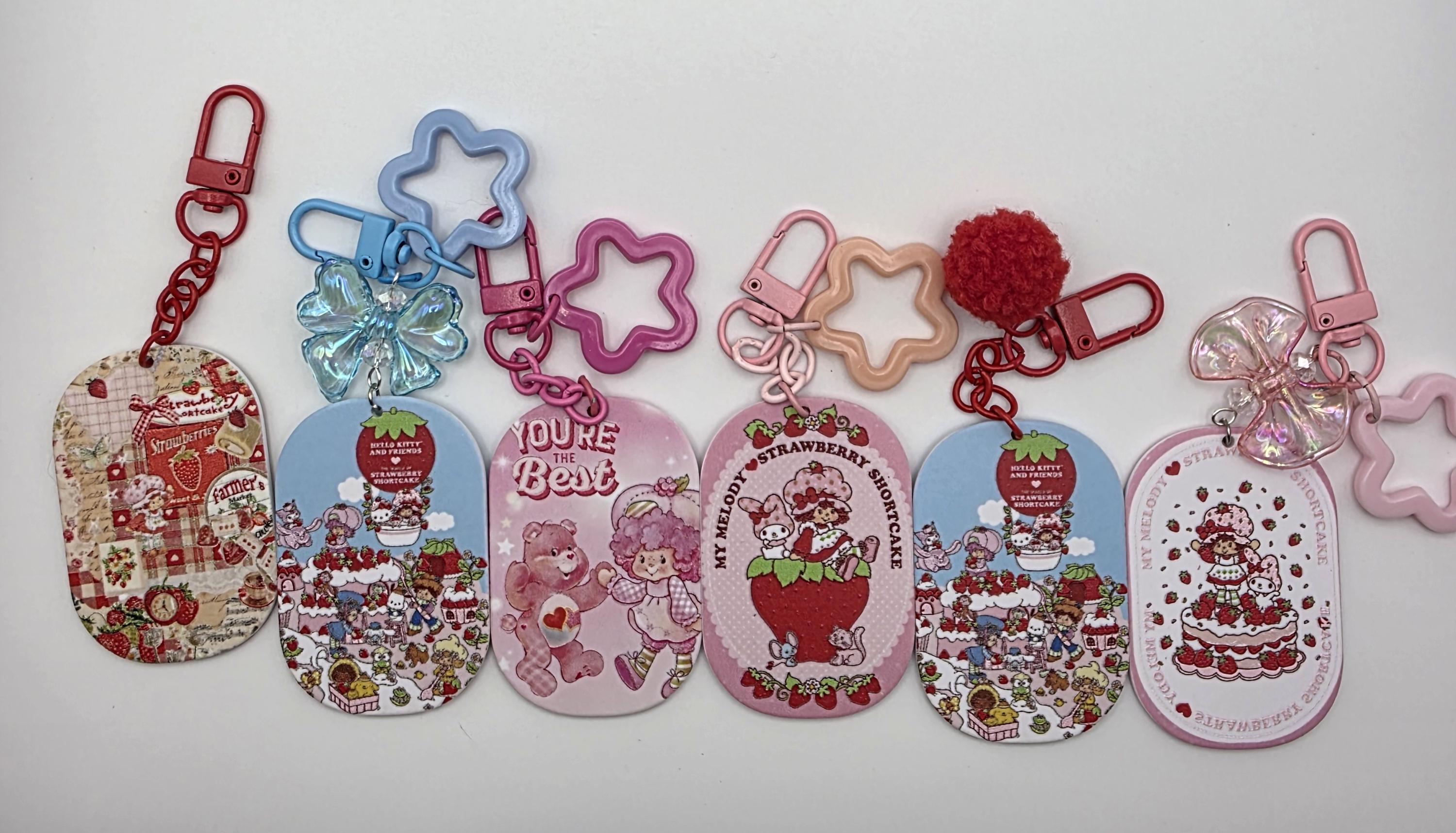 Vintage Berry Girl and Friends Aesthetic Keychain | Character Keychains ...