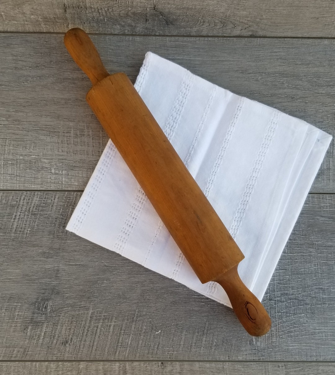 Vintage Rolling Pin Wooden Rolling Pin Rustic Rolling Pin - Etsy